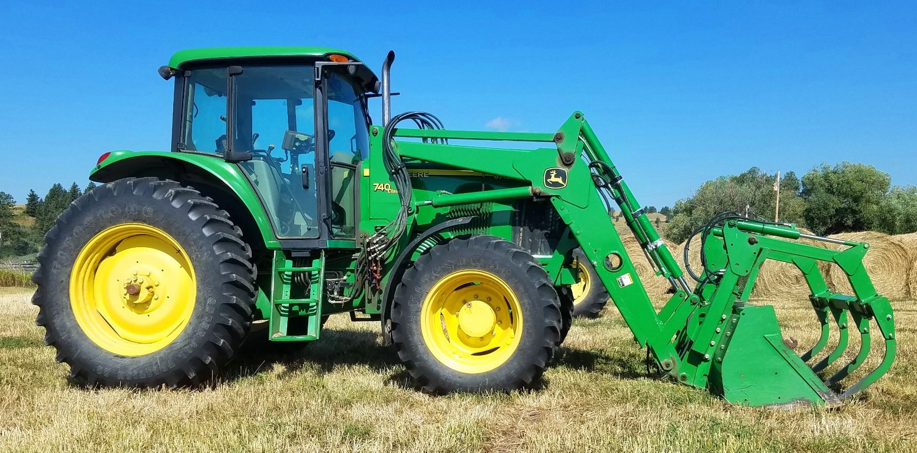 2006 JD 6715 MFWD w/ JD 740 Classic loader, 6.8L 6 cyl. diesel, 2613 ...