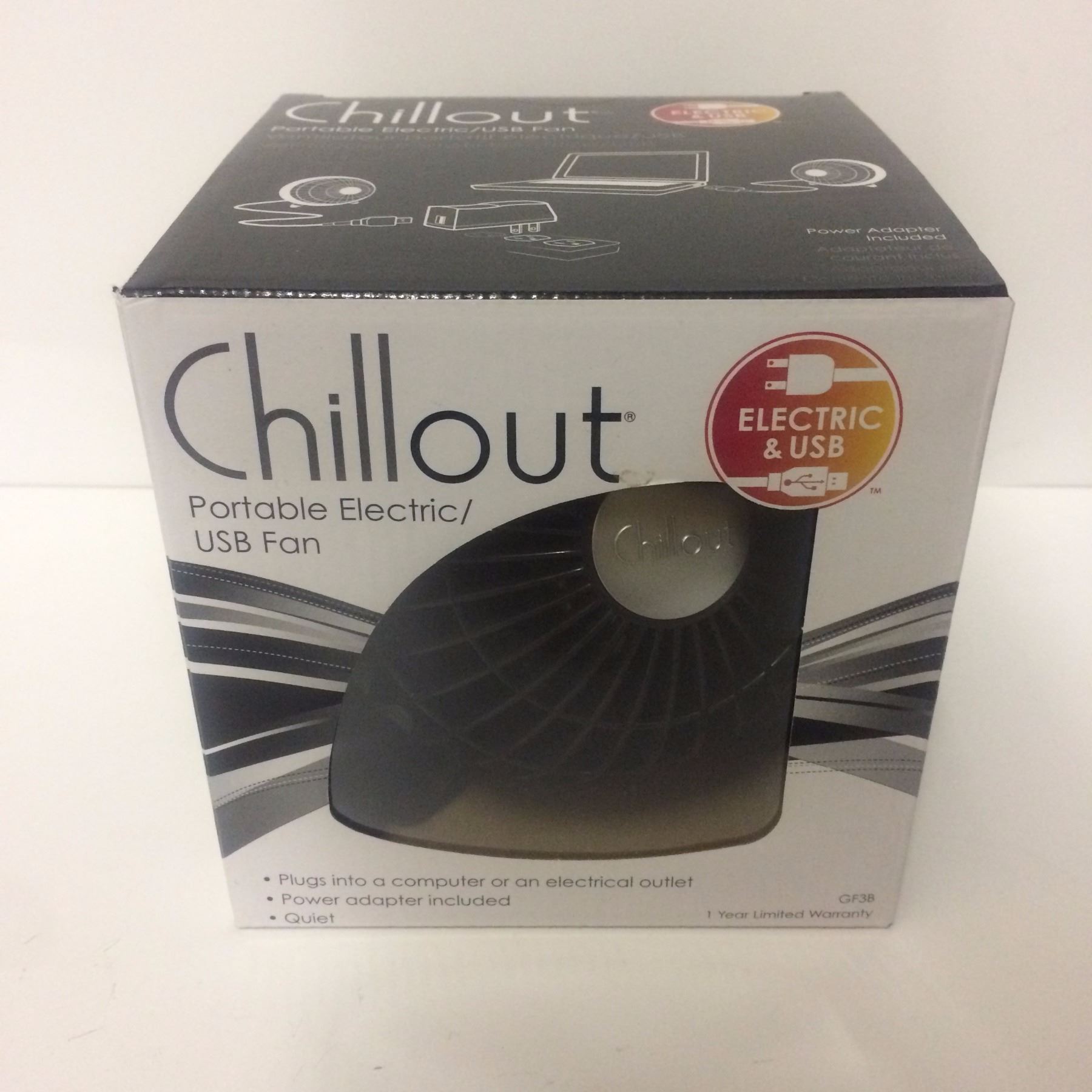 CHILLOUT PORTABLE ELECTRIC/ USB FAN IN BOX