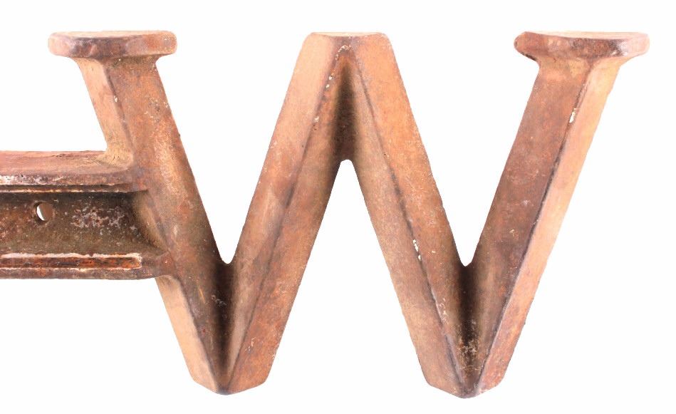 Antique Cast Iron "W" Windmill Weight