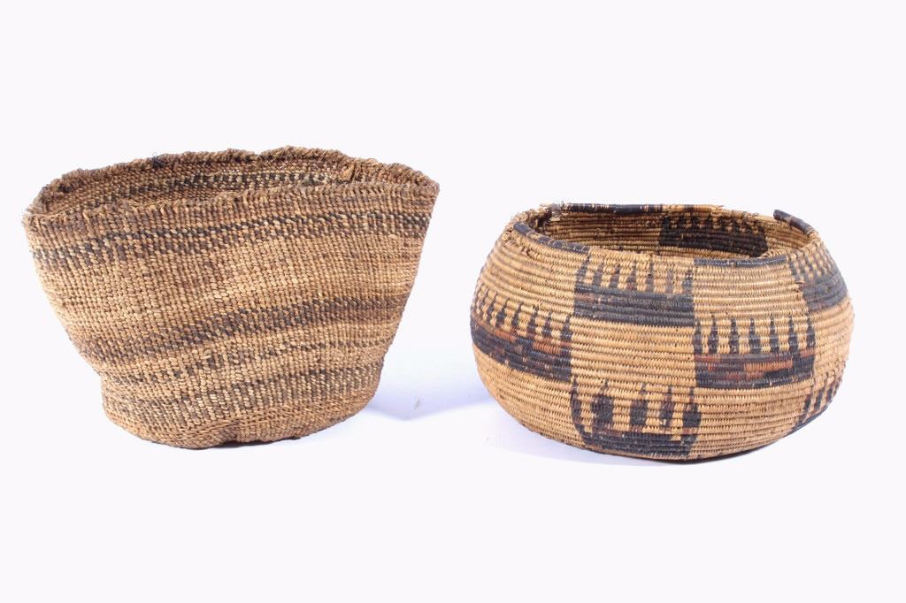 Pomo & Modoc Hand Woven Baskets c.1890's