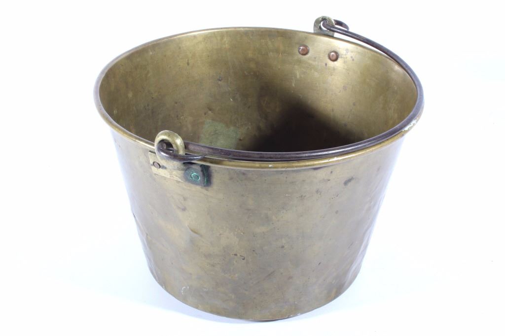 Waterbury Brass Co. Brass Pail & Ladle c. 1851-