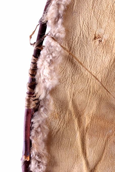 Montana Tanned Beaver Hide on Willow Branch Hoop