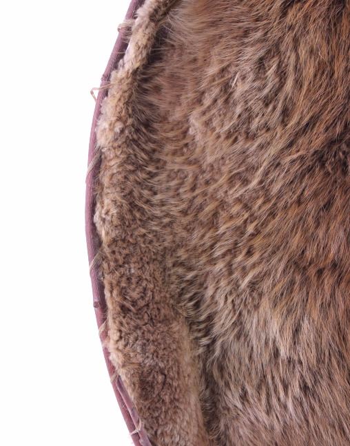 Montana Tanned Beaver Hide on Willow Branch Hoop