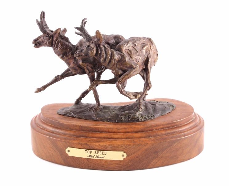 Hal Lund "Top Speed" Original Bronze Sculpture