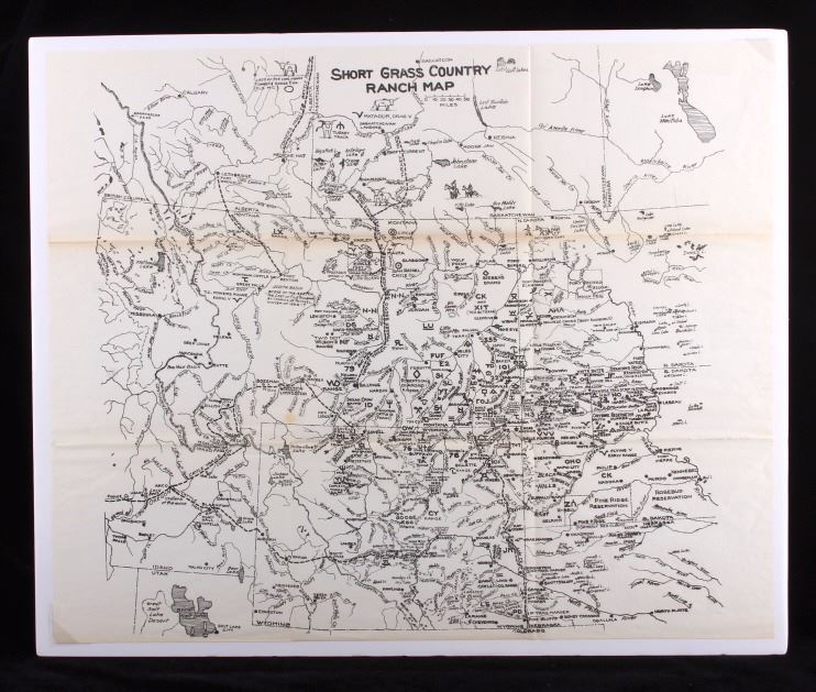 Short Grass Country Ranch Map Montana & Wyoming