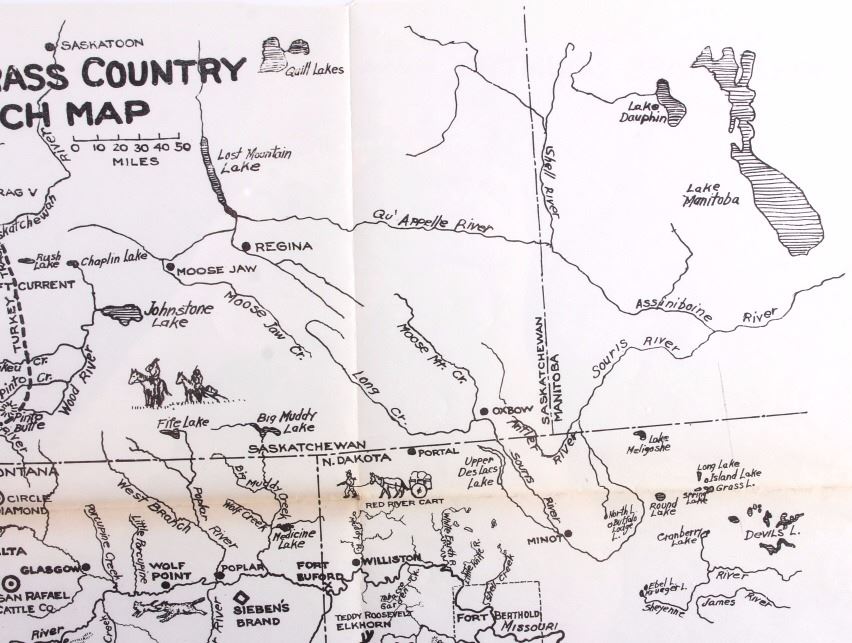 Short Grass Country Ranch Map Montana & Wyoming