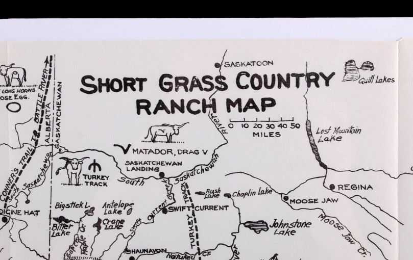 Short Grass Country Ranch Map Montana & Wyoming