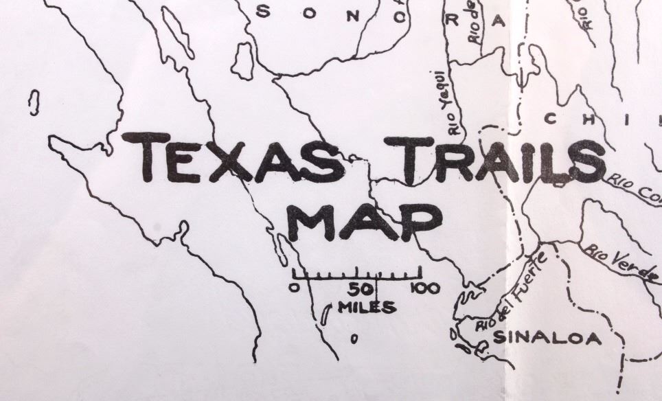 Early 1900's Texas Trails Map