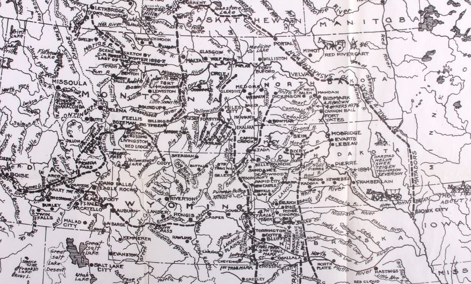 Early 1900's Texas Trails Map