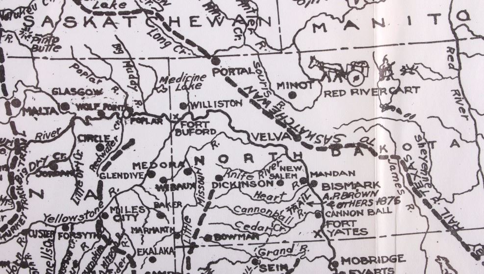 Early 1900's Texas Trails Map