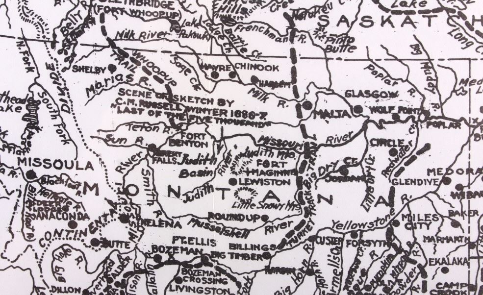 Early 1900's Texas Trails Map