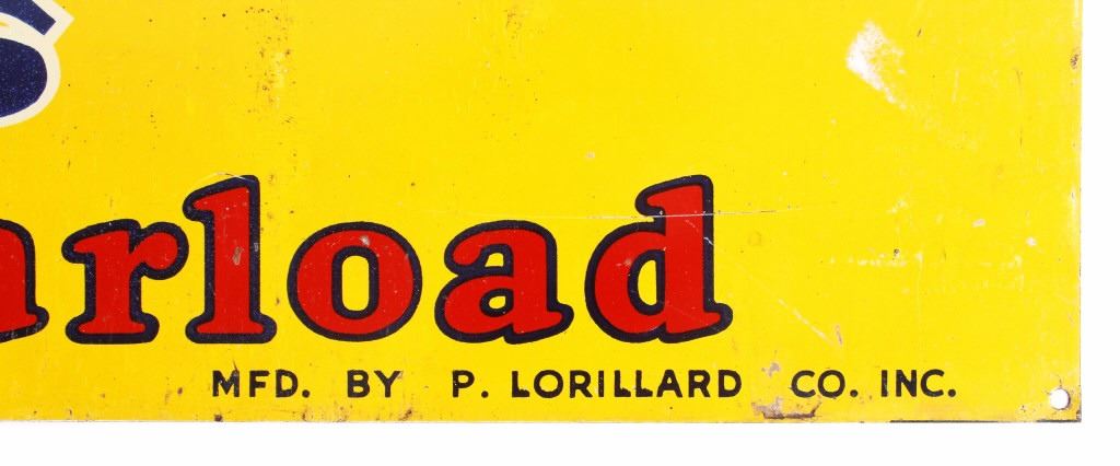 Old Gold Cigarettes Not a Cough in a Carload Sign