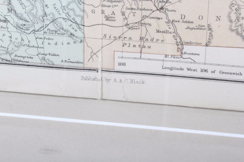 1884 Western United States & Territories Map