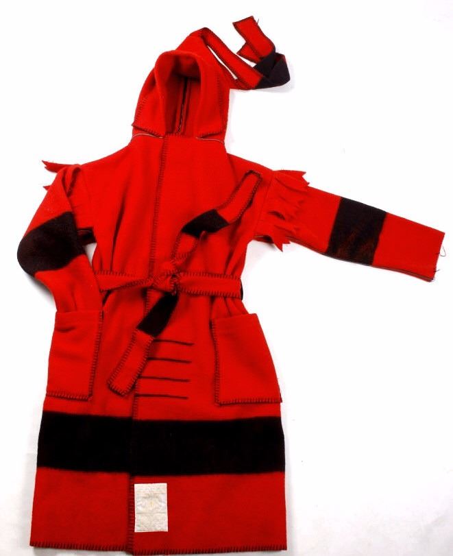 Hudson Bay Wool Point Blanket Red Capote Jacket