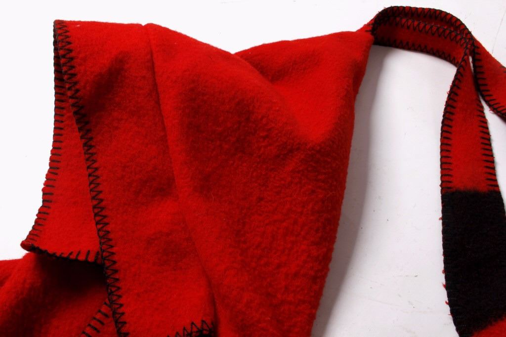 Hudson Bay Wool Point Blanket Red Capote Jacket