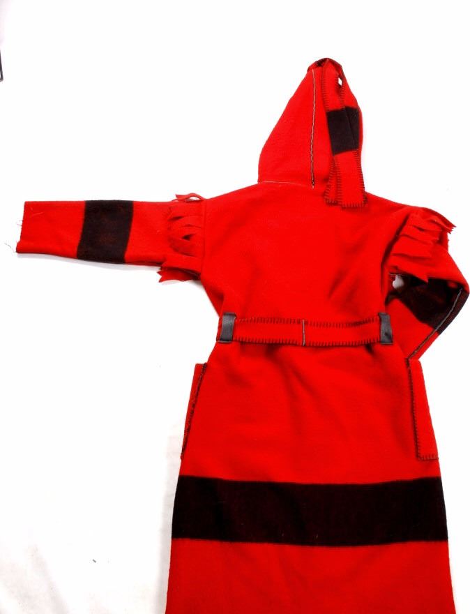 Hudson Bay Wool Point Blanket Red Capote Jacket