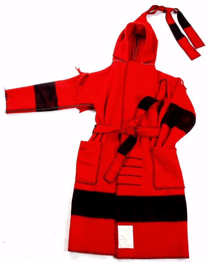 Hudson Bay Wool Point Blanket Red Capote Jacket