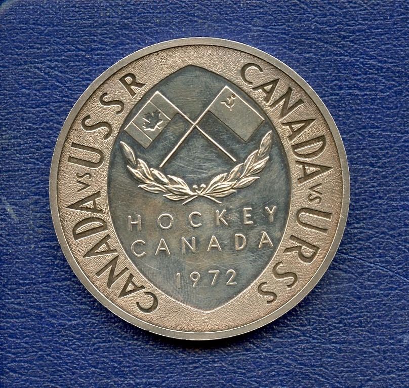 Medal; Hockey Canada USSR vs Canada 1972 in sterling silver, in ...