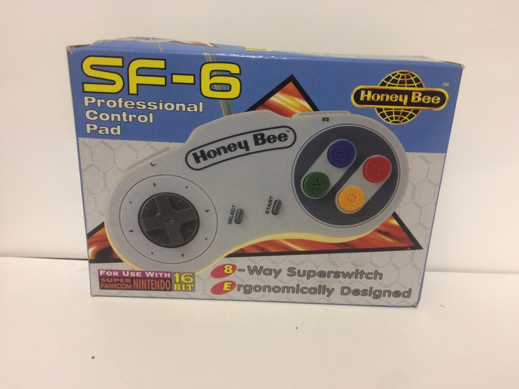 SNES super nintendo Honey Bee SF-6 controller IN BOX