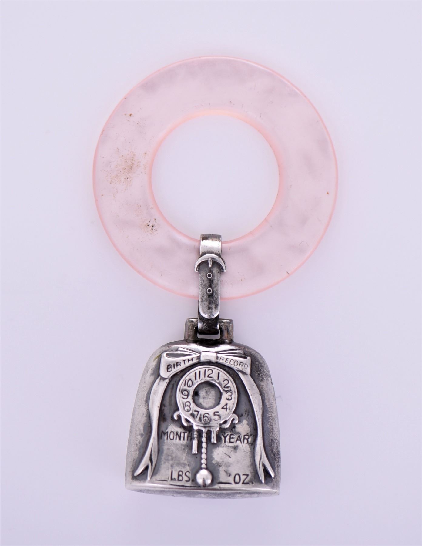 Vintage Web Sterling Silver Bell Baby Rattle Teeth