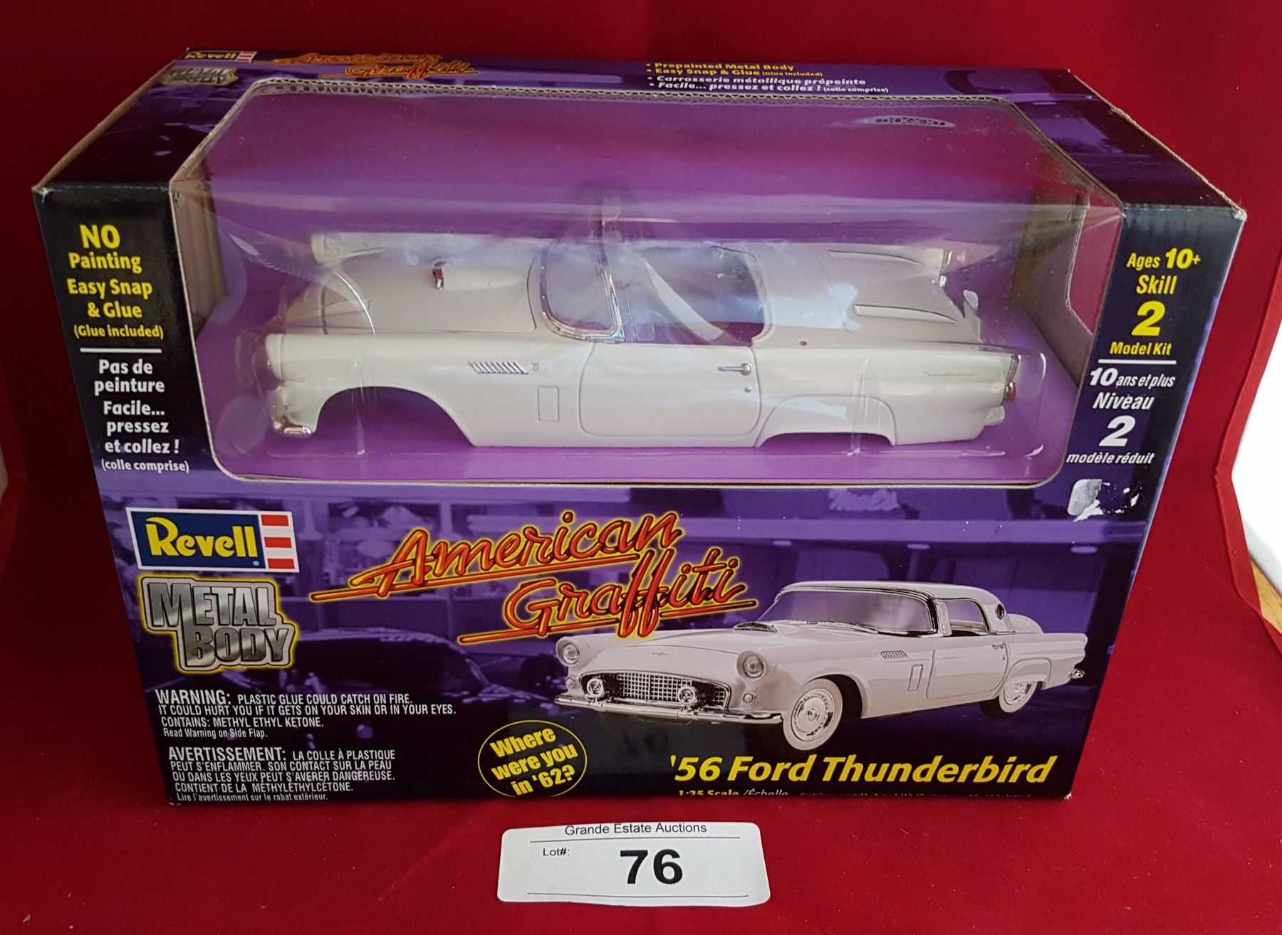 AMERICAN GRAFFITI '56 FORD THUNDERBIRD METAL BODY MODEL KIT