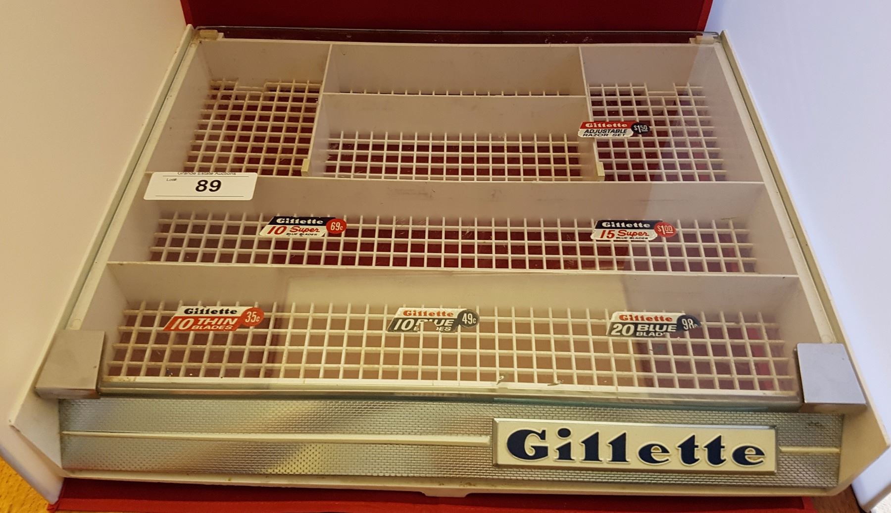 GILLETTE RAZORS 1960'S COUNTER TOP STORE DISPLAY