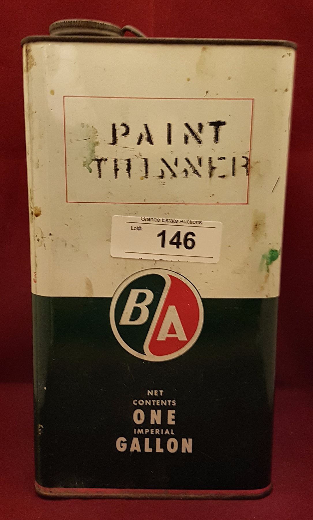 BA (BRITISH AMERICAN OIL COMPANY LTD) 1GALLON PAINT THINNER CAN