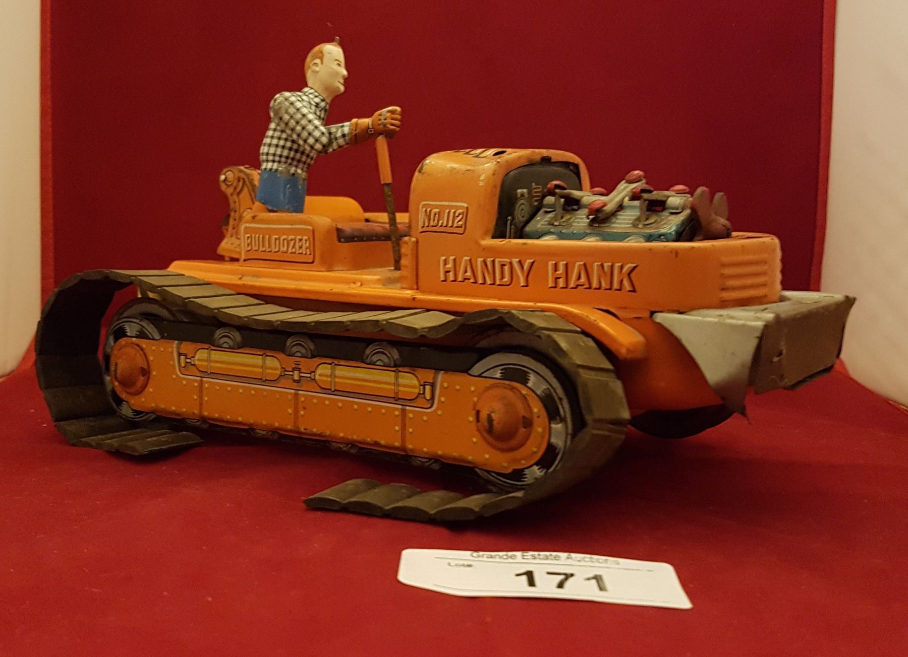 VINTAGE BATTERY HANDY HANK NO. 112 BULLDOZER