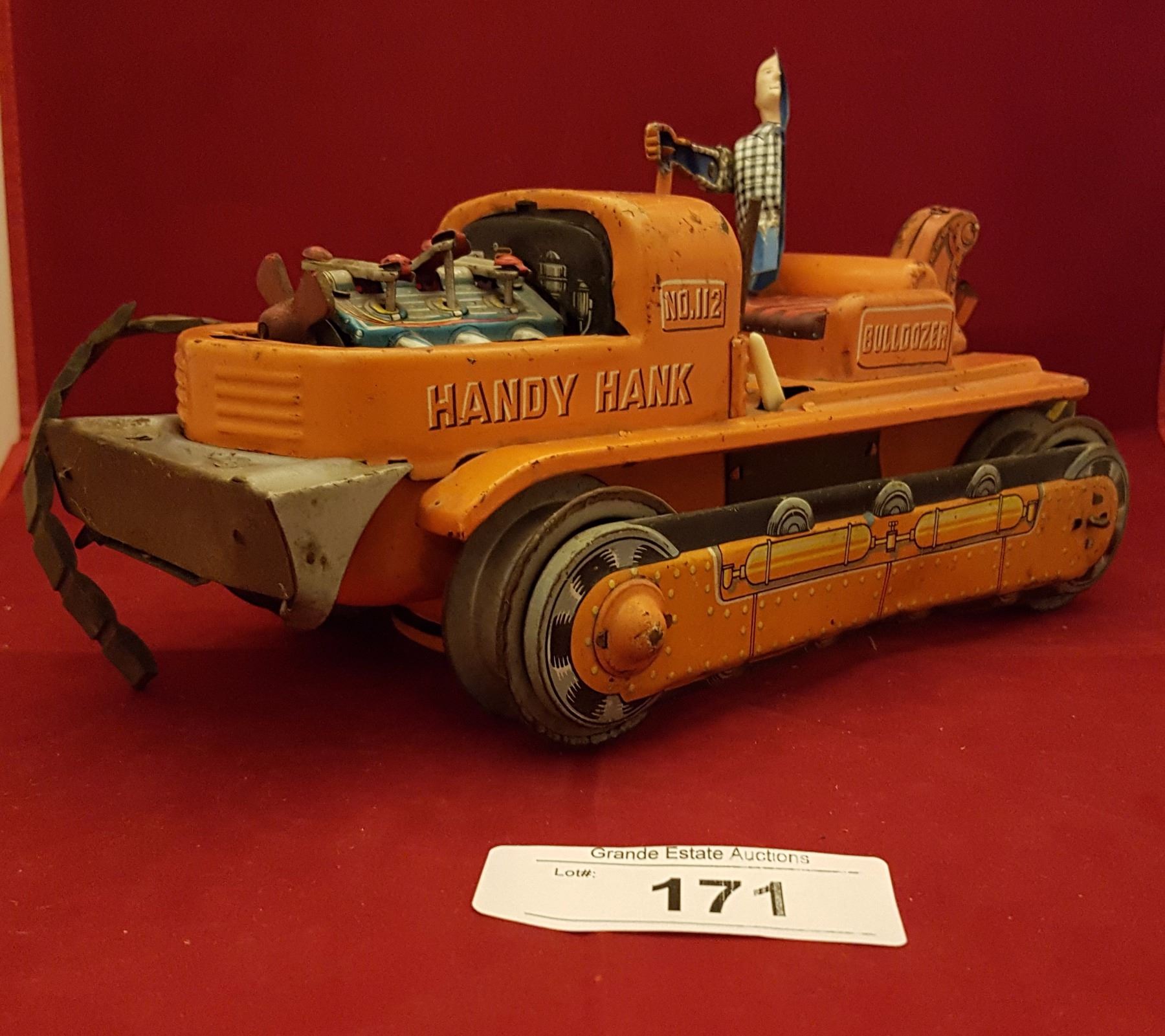 VINTAGE BATTERY HANDY HANK NO. 112 BULLDOZER