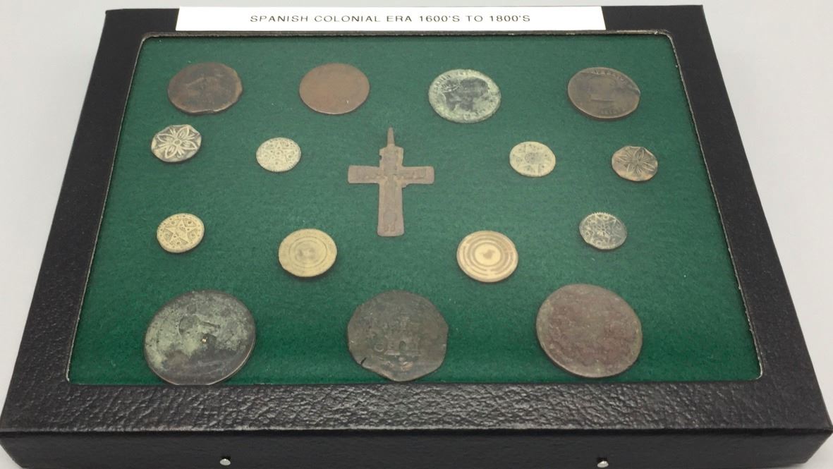 Spanish Colonial Era Coins And Buttons