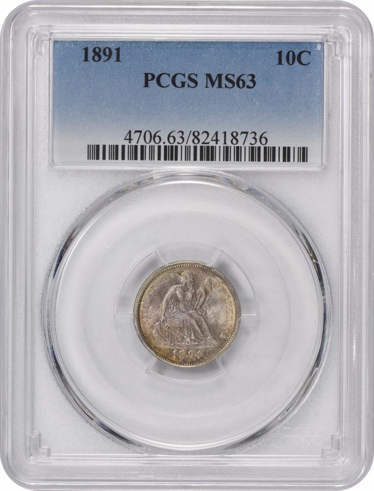 1891 10C. PCGS MS63.