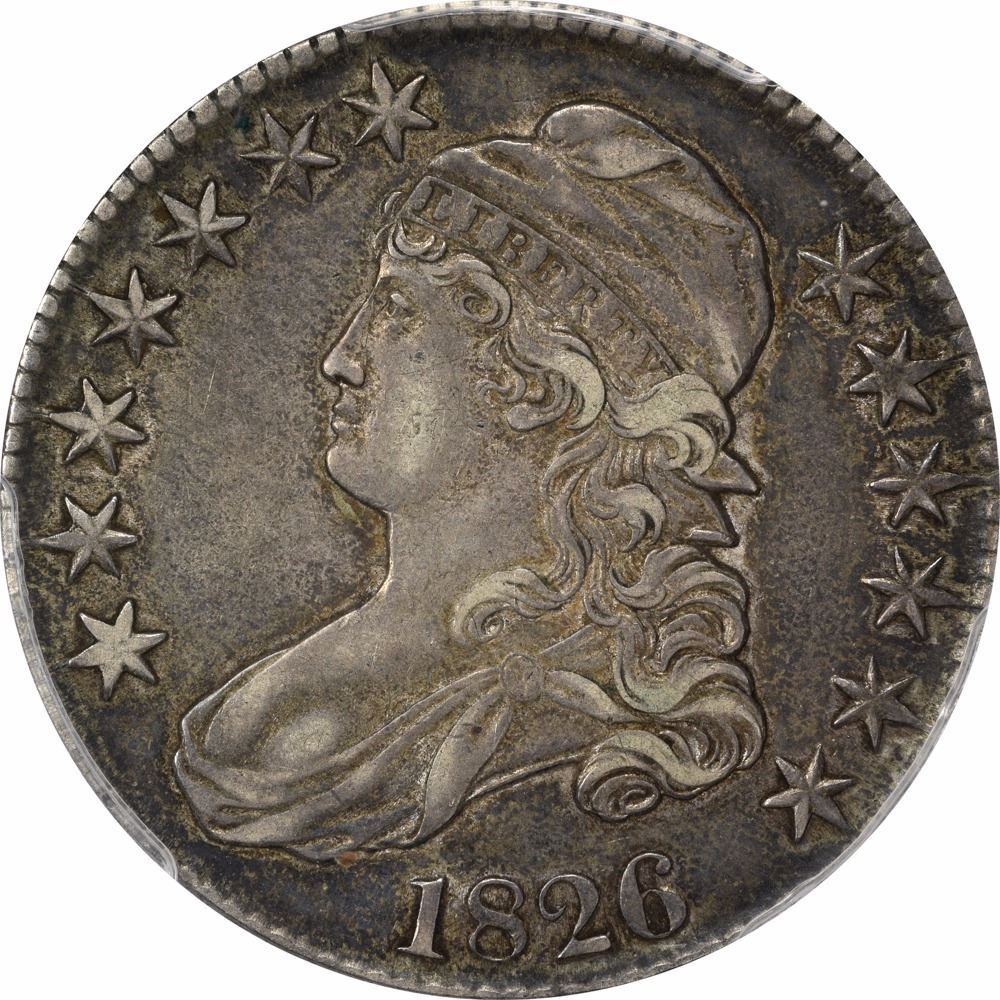 1826 50C. Capped Bust Half Dollar. PCGS XF45.