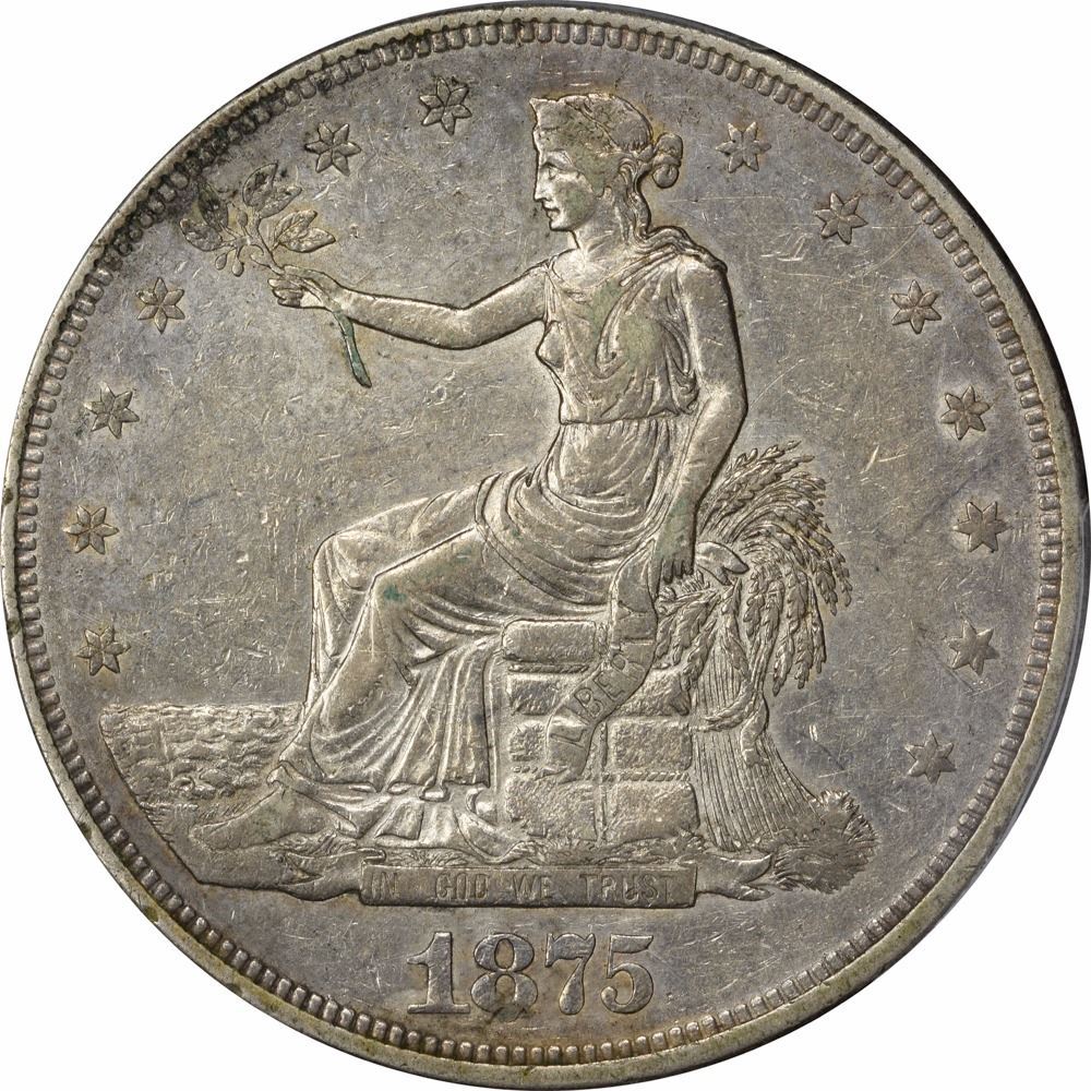 1875-CC T$1. Trade Dollar. PCGS AU Details.