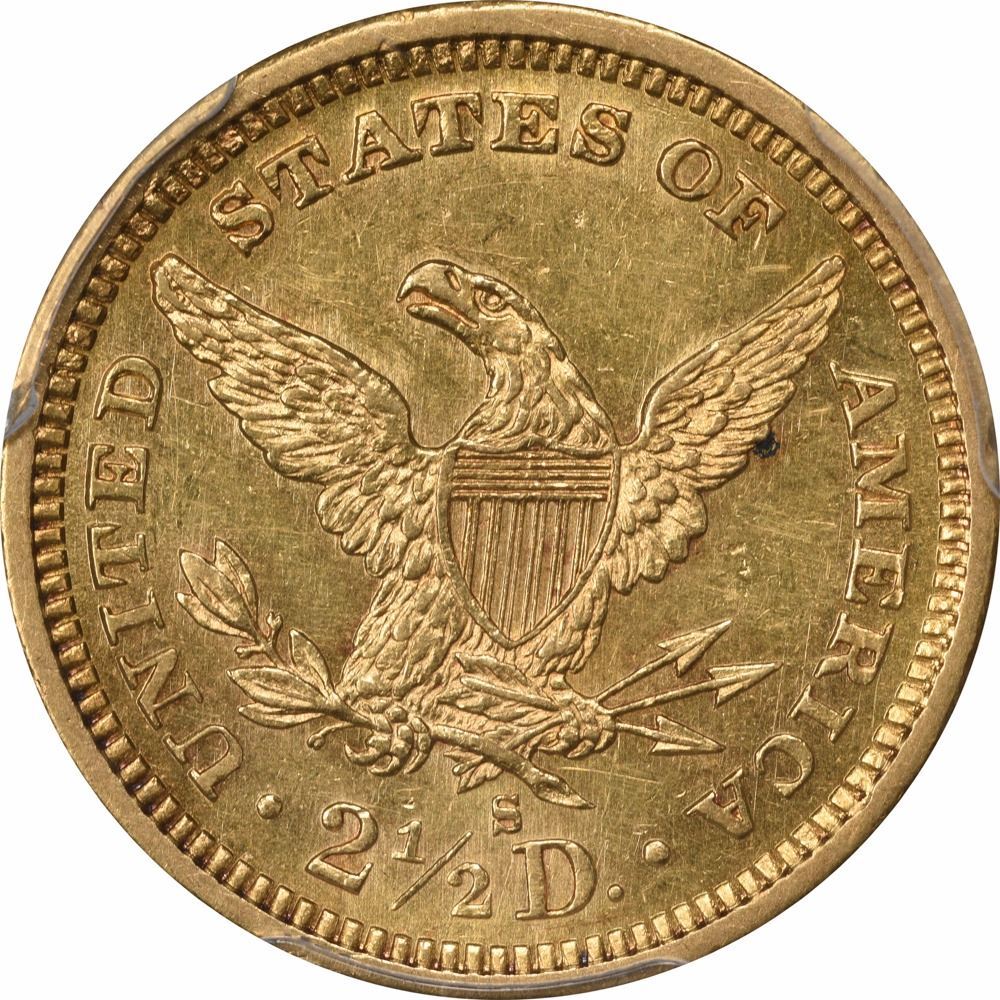 1878-S $2.50. Liberty Head Quarter Eagle. PCGS AU58.