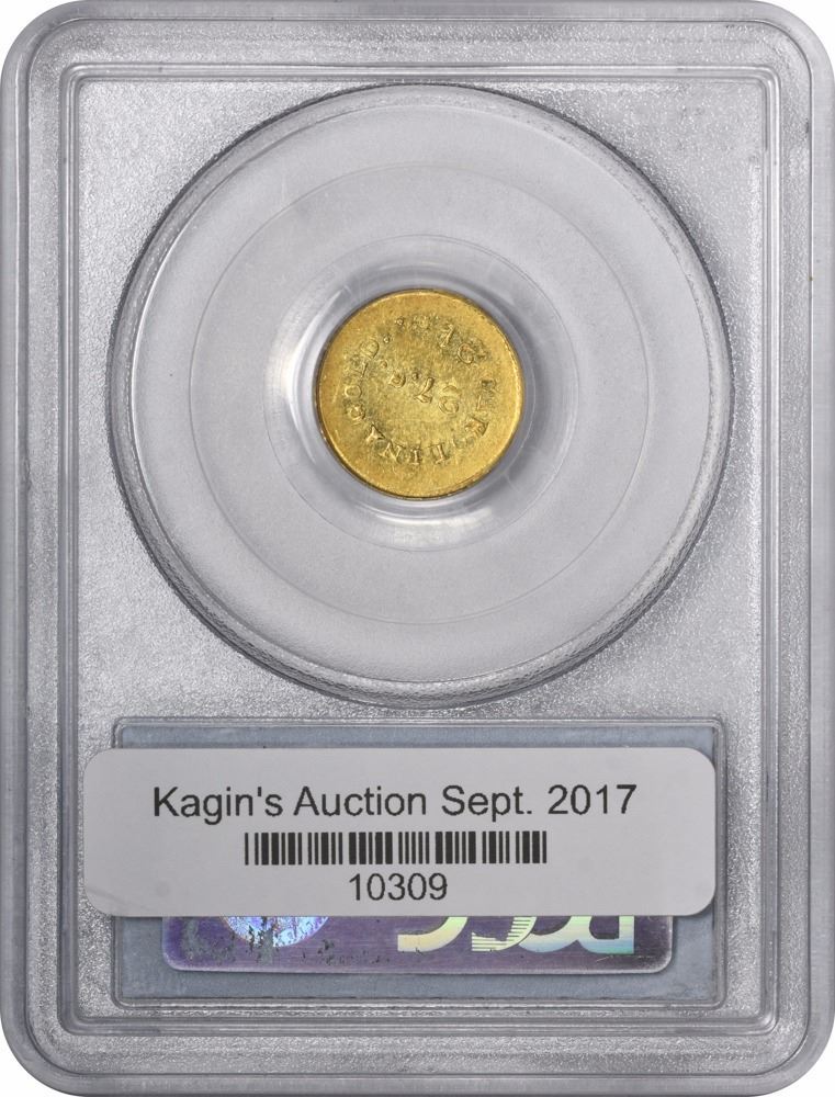 Undated (1842-1850). A. Bechtler $1 Gold. Kagin-24. Rarity-4. 27 G., 21 ...