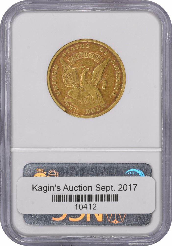 H.H. Pierson / W.W. Light Counterstamp on Augustus Humbert $10. Kagin-8 ...