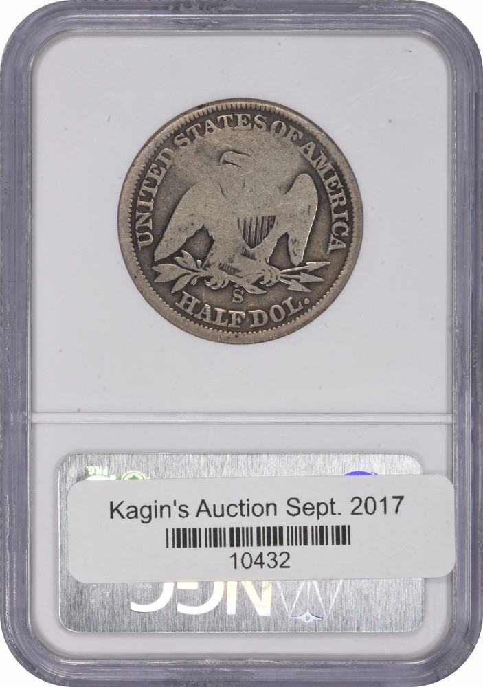 J.L. Polhemus Counterstamp on 1856-S Half Dollar. M-CALIF-1B, Brunk P ...