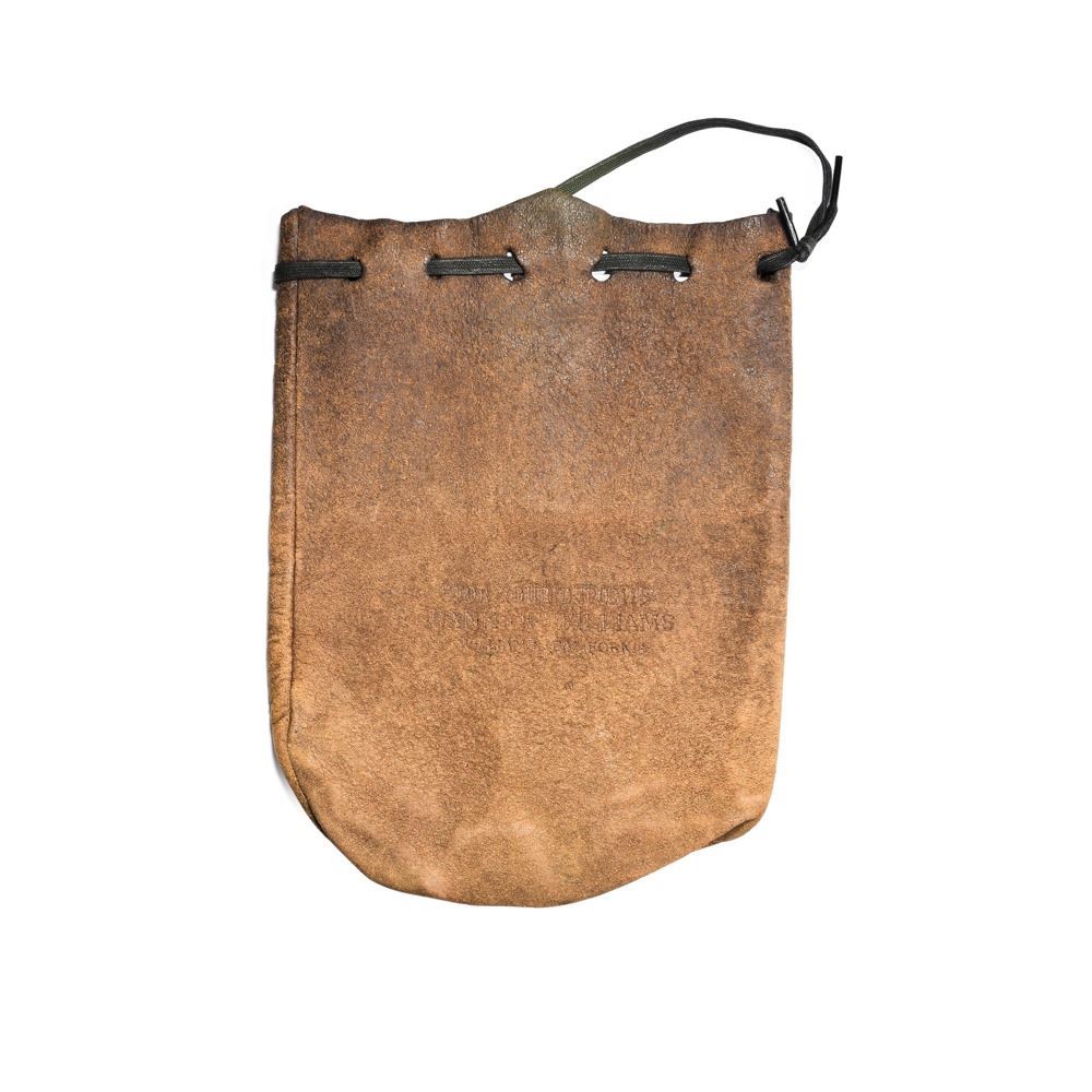 California. Williams. Bank of Williams Leather Banking Pouch. 7” x 5 ½”.