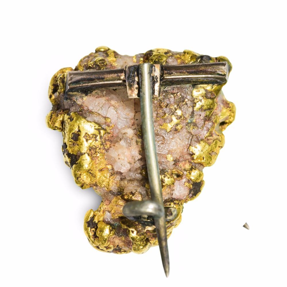 California. Gold Nugget Pinback. Pin Intact. .25 Ounce. About ½” in ...