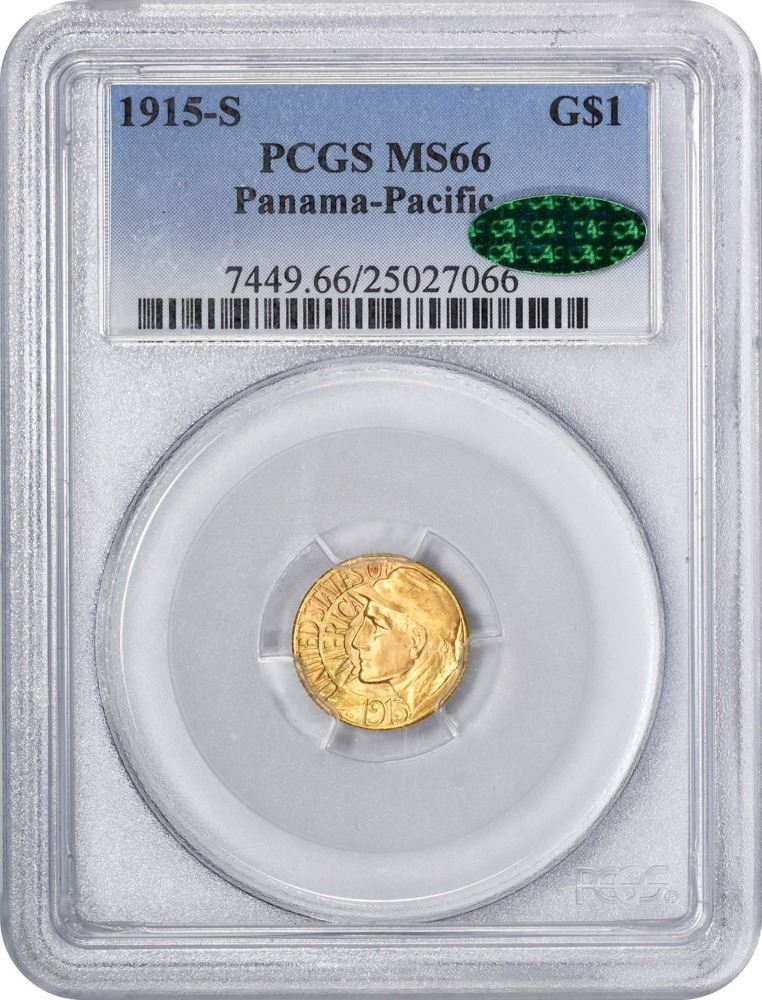 1915-S Panama-Pacific Gold Dollar. MS-66 PCGS. CAC.
