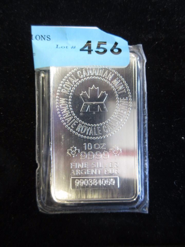 10 Oz. Royal Canadian Mint .9999 Silver Bar
