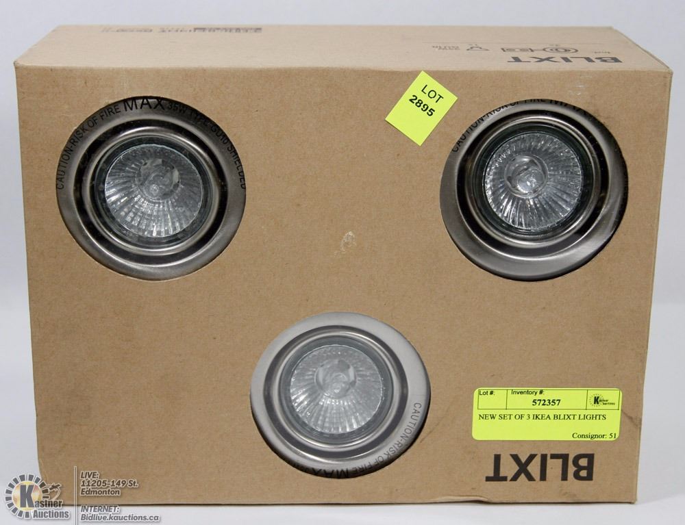 NEW SET OF 3 IKEA BLIXT LIGHTS