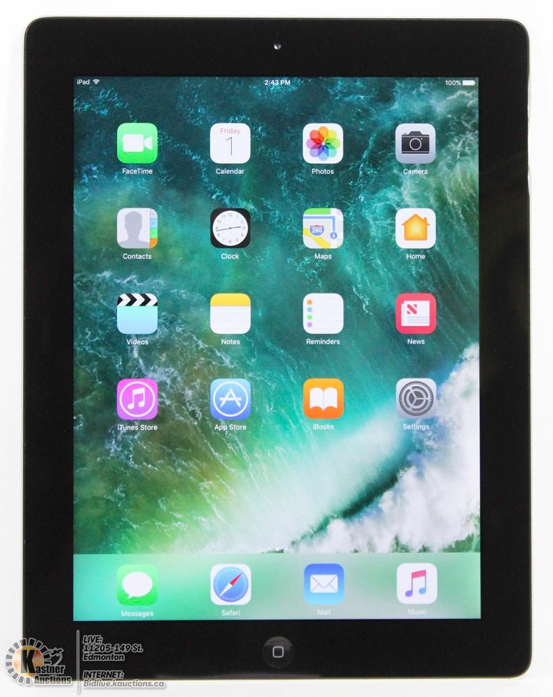 128GB APPLE IPAD 4th GEN W/ SHATTERGUARDZ GLASS SCREEN