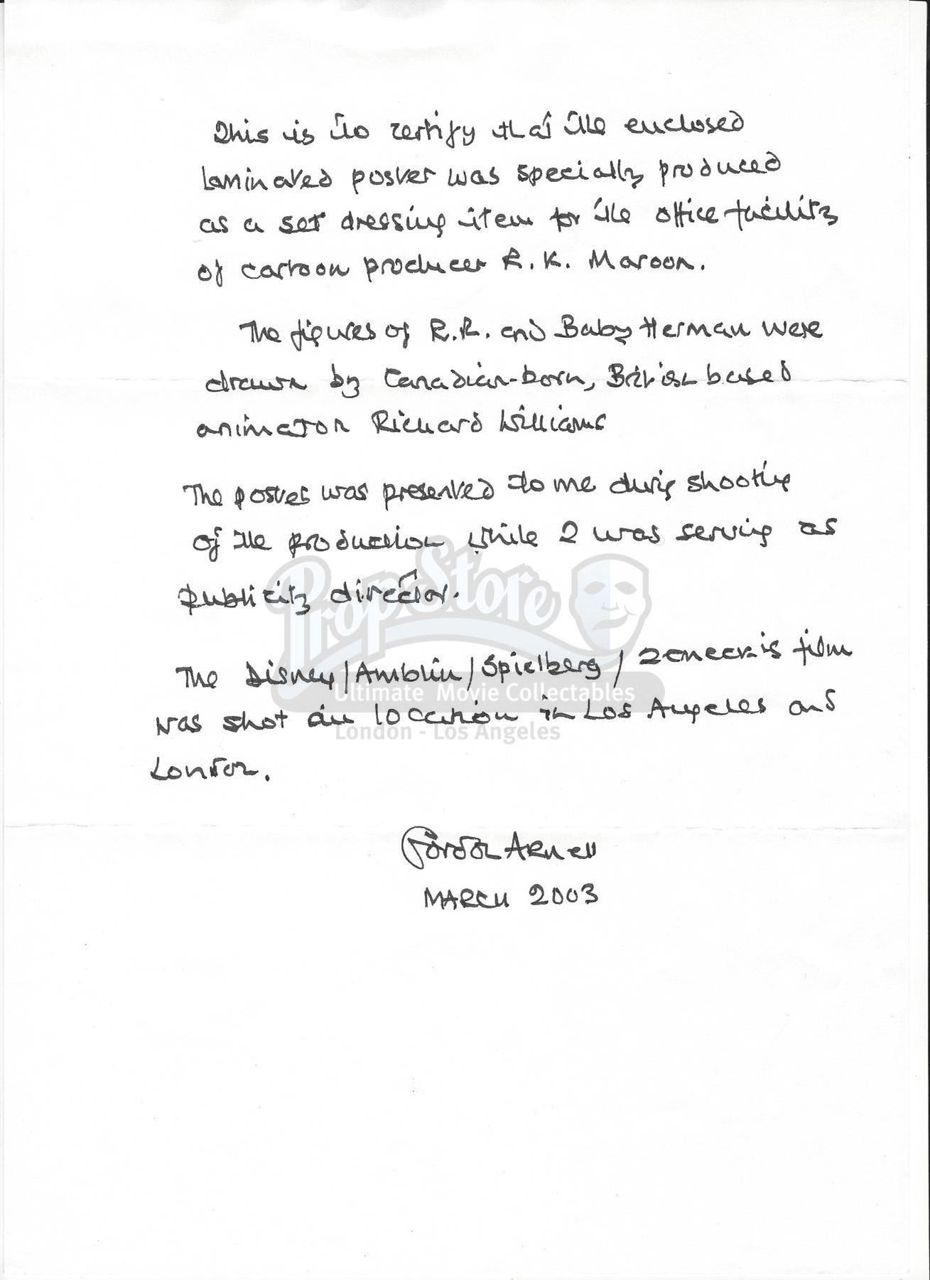 WHO FRAMED ROGER RABBIT (1988) - Maroon Cartoons 'Babes In Arms' Poster