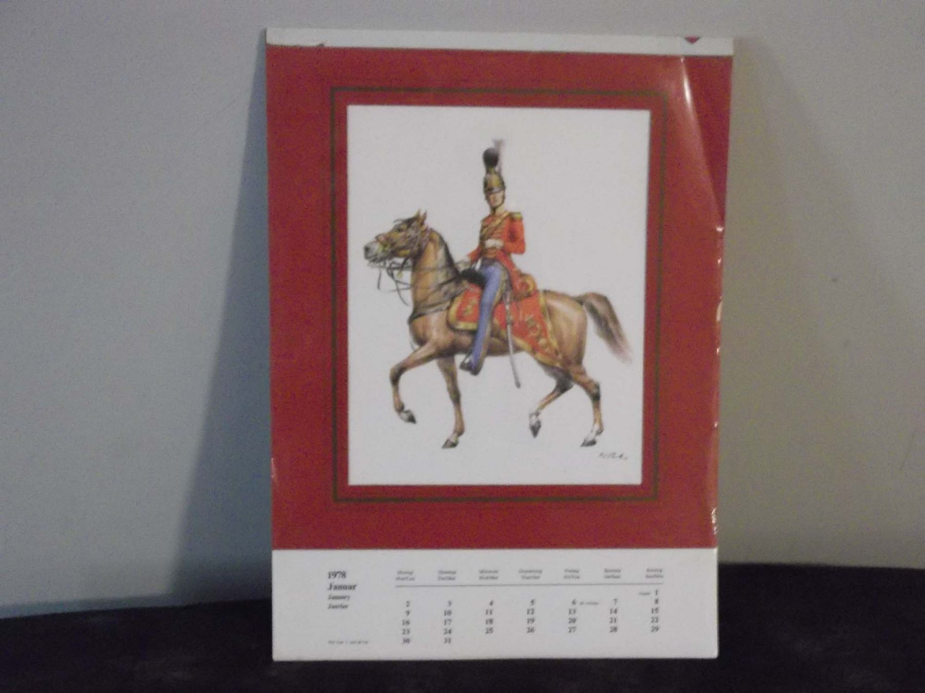 1978 Calvary Calendar Depicting 1700's+1800's West Germany