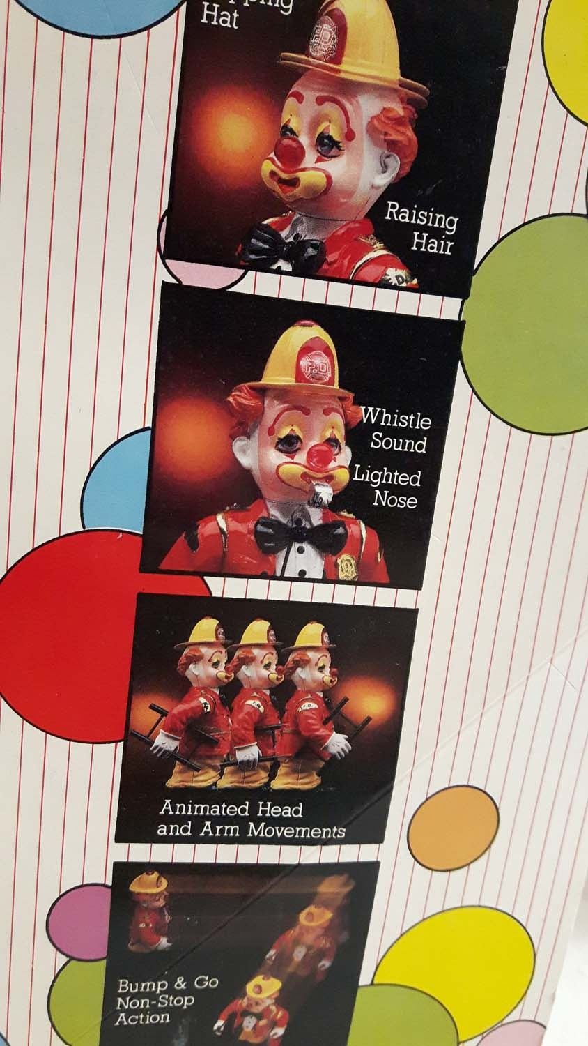 Pair Of NIB Bump'n Bobby Clown Dolls (Policeman Bobby Clown And Fireman ...