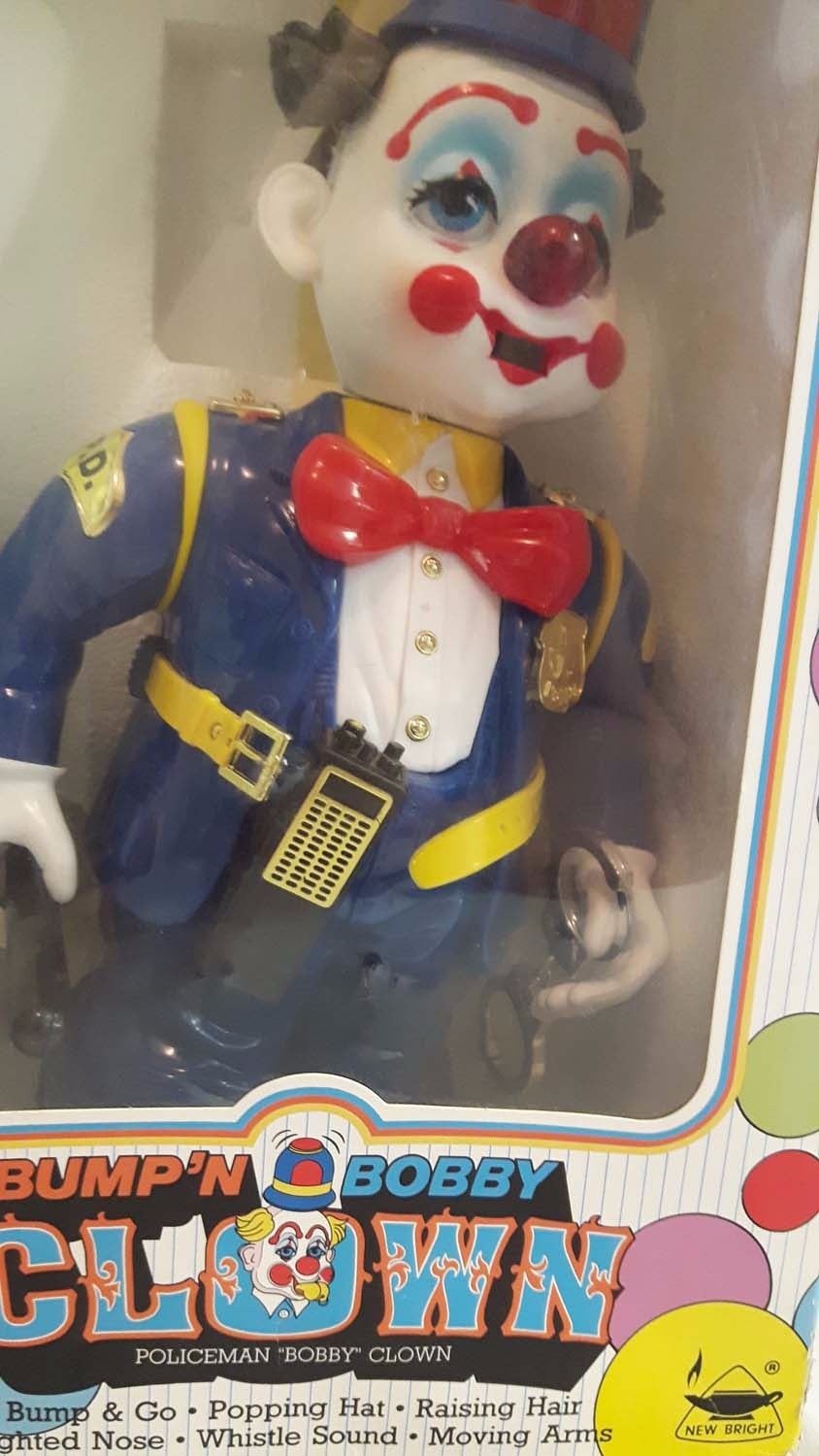 Pair Of NIB Bump'n Bobby Clown Dolls (Policeman Bobby Clown And Fireman ...