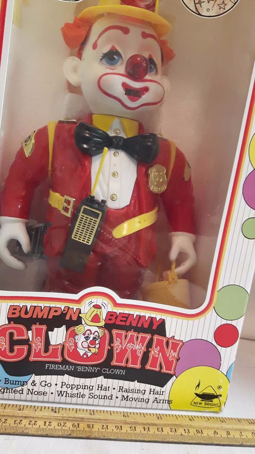 Pair Of NIB Bump'n Bobby Clown Dolls (Policeman Bobby Clown And Fireman ...