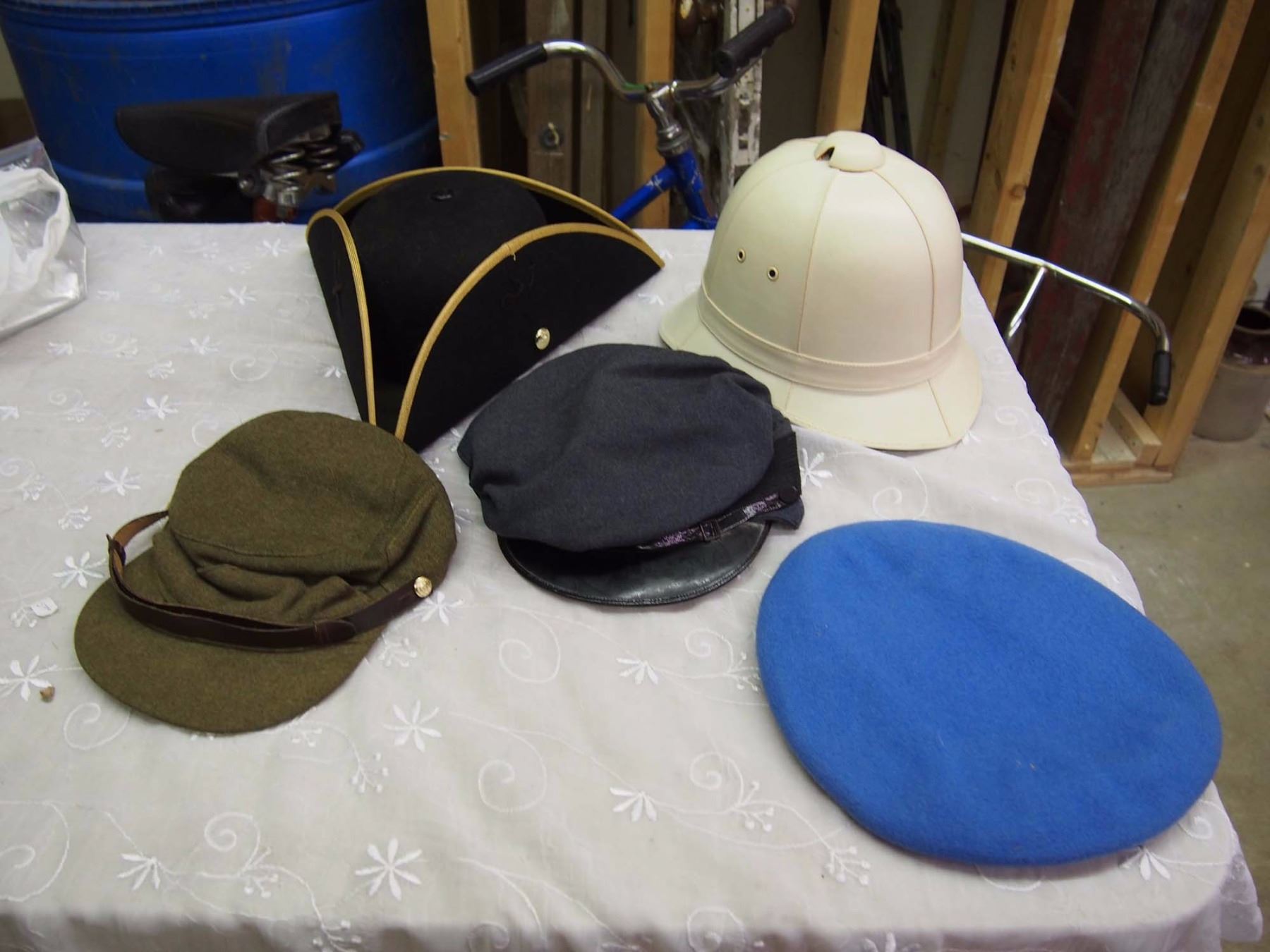Canadian And British Hat Lot (WW2 WAF Cap, Canadian Korean Cap, PITH ...