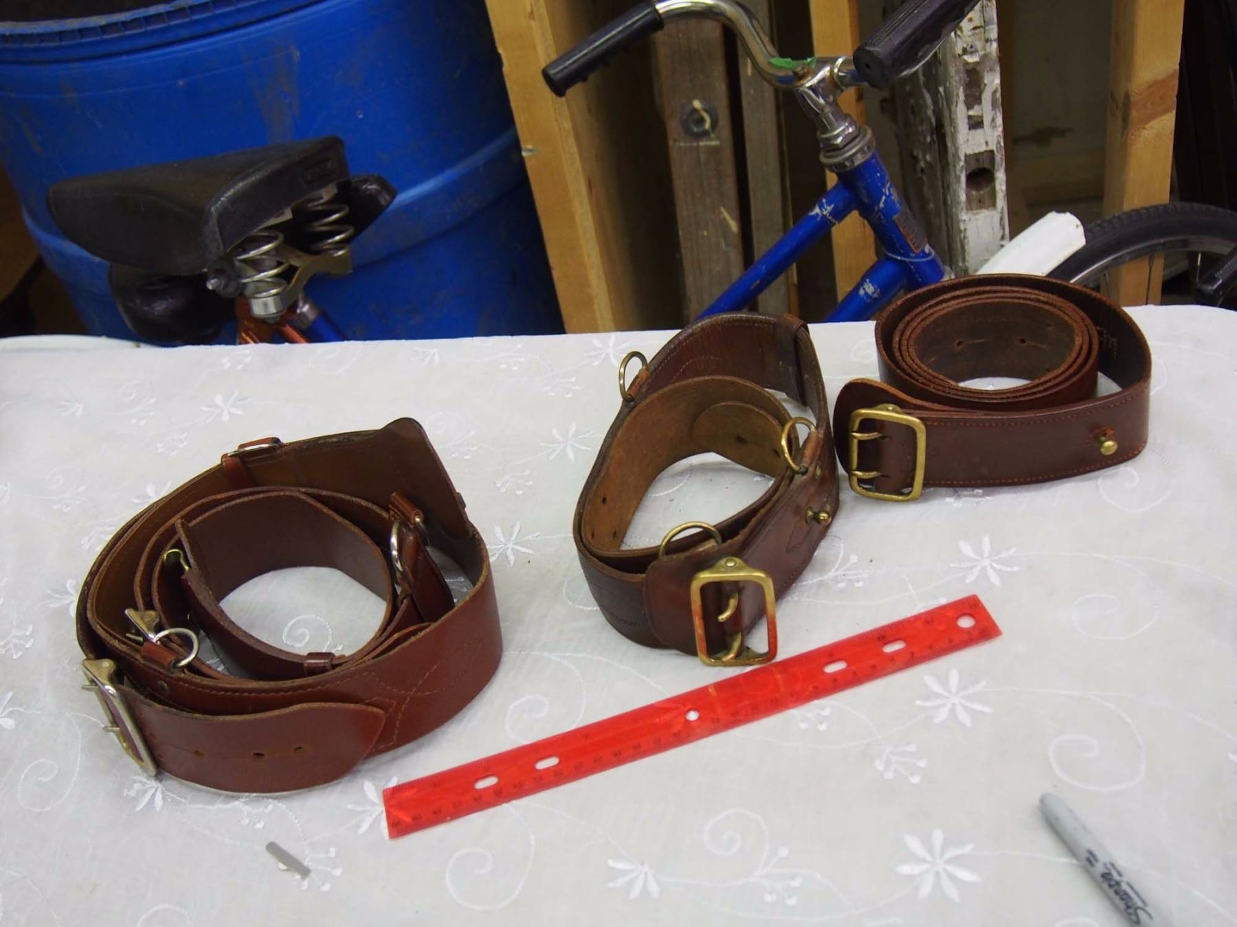 Lot Of RCMP Vintage Sam Brown Belts (1940's to 60's)